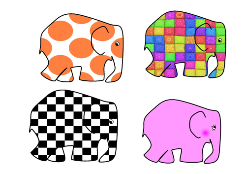 ELMER THE ELEPHANT COLOURS STORY BOOK RESOURCE LITERACY EYFS KS1 ...