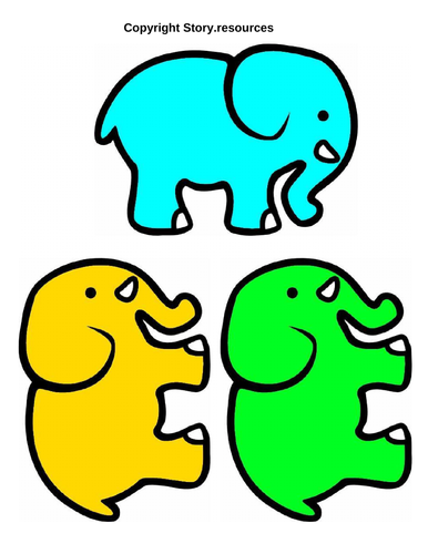 ELMER THE ELEPHANT COLOURS STORY BOOK RESOURCE LITERACY EYFS KS1 ...