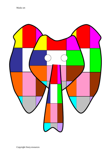 ELMER THE ELEPHANT COLOURS STORY BOOK RESOURCE LITERACY EYFS KS1 ...