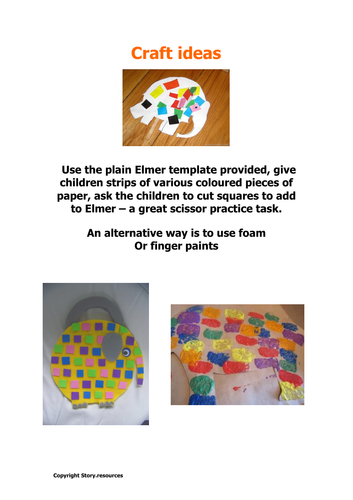 ELMER THE ELEPHANT COLOURS STORY BOOK RESOURCE LITERACY EYFS KS1 ...