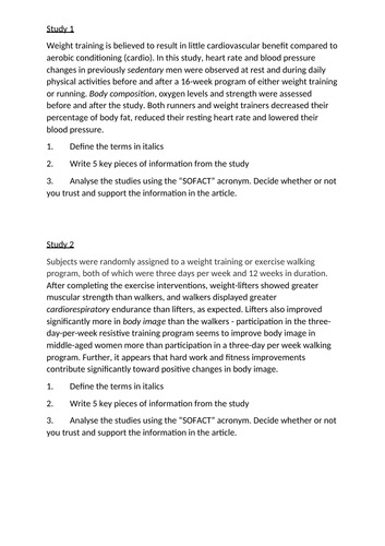 KS3 Human Body Unit | Teaching Resources