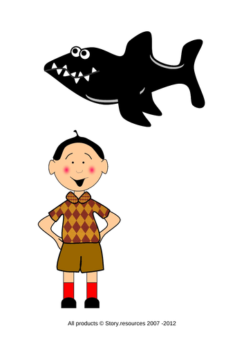SHARK IN THE PARK STORY BOOK TEACHING RESOURCE LITERACY EYFS KS1 ...