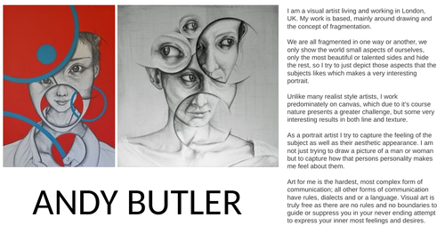Andy Butler portraits | Teaching Resources