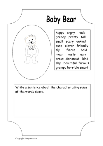 GOLDILOCKS AND THE 3 BEARS FAIRYTALE TRADITIONAL TALES EYFS KS1 STORY ...