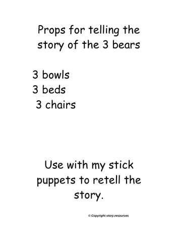 GOLDILOCKS AND THE 3 BEARS FAIRYTALE TRADITIONAL TALES EYFS KS1 STORY ...