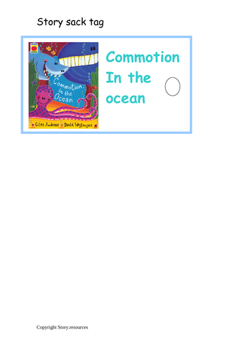 COMMOTION IN THE OCEAN STORY BOOK RESOURCE LITERACY RHYMING EYFS KS1 ...