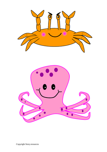 COMMOTION IN THE OCEAN STORY BOOK RESOURCE LITERACY RHYMING EYFS KS1 ...