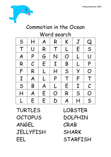 COMMOTION IN THE OCEAN STORY BOOK RESOURCE LITERACY RHYMING EYFS KS1 ...