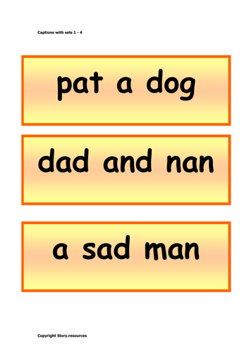 PICTURES AND CAPTIONS LETTERS AND SOUNDS PHASE 2 EYFS LITERACY ...