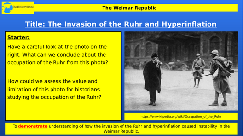IB History HL - Ruhr & Hyperinflation | Teaching Resources
