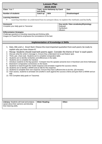 KS3 Modern Poetry SOL | Teaching Resources