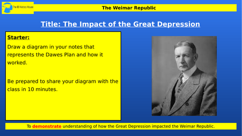 IB History HL - Impact of the Depression | Teaching Resources
