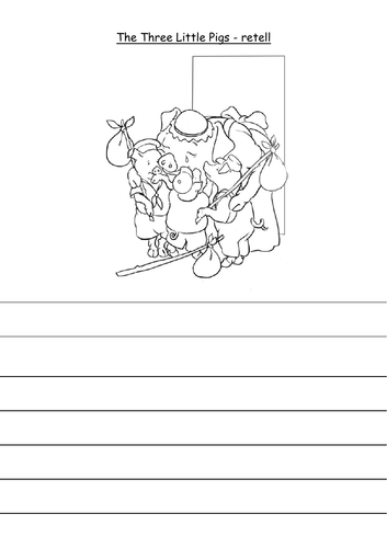 THE 3 THREE LITTLE PIGS TRADITIONAL TALES STORY BOOK RESOURCE EYFS KS1 ...