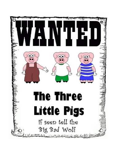 THE 3 THREE LITTLE PIGS TRADITIONAL TALES STORY BOOK RESOURCE EYFS KS1 ...