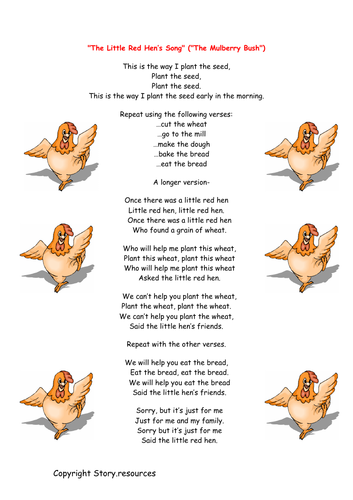 LITTLE RED HEN STORY BOOK RESOURCES EYFS KS1 TRADITIONAL TALES ...