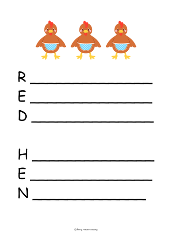 LITTLE RED HEN STORY BOOK RESOURCES EYFS KS1 TRADITIONAL TALES ...