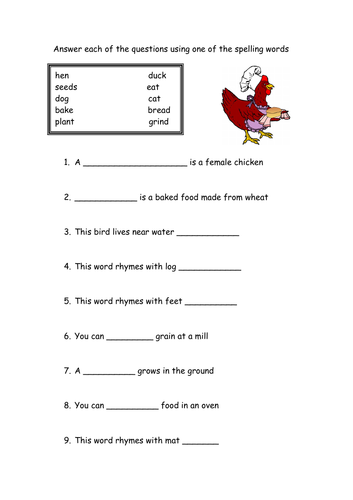 LITTLE RED HEN STORY BOOK RESOURCES EYFS KS1 TRADITIONAL TALES ...