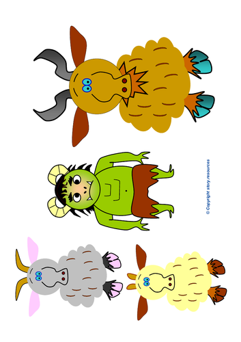 3 BILLY GOATS GRUFF THREE TRADITIONAL TALES EYFS KS1 STORY RESOURCE ...