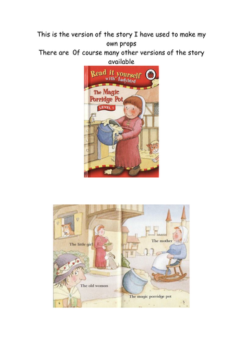 THE MAGIC PORRIDGE POT TRADITIONAL TALES STORY RESOURCES EYFS KS1 ...