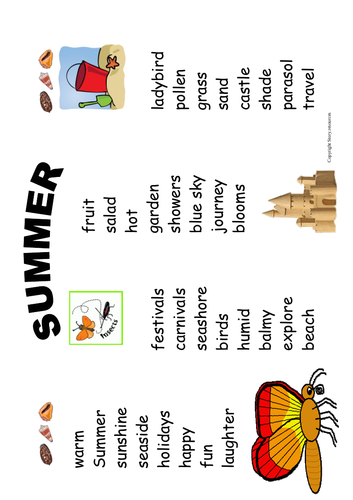SUMMER TOPIC SEASONS RESOURCE SET EYFS KS1 | Teaching Resources