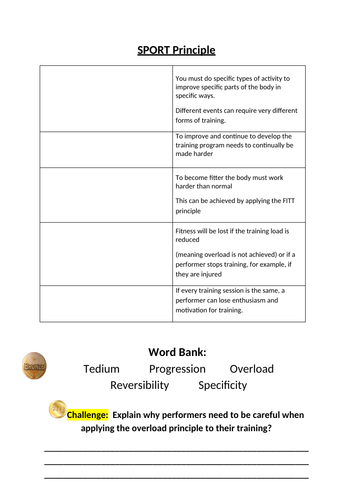 BTEC Sport Tech Award. Component 3 LAA Lesson 3 -Fitness training ...