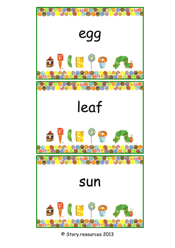 THE VERY HUNGRY CATERPILLAR LARGE SET OF STORY RESOURCES LITERACY ...
