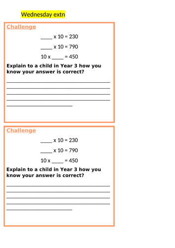 Maths multiplying by 10 and 100 | Teaching Resources