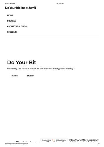 Do Your Bit- Is a website with teacher and student resources for ...