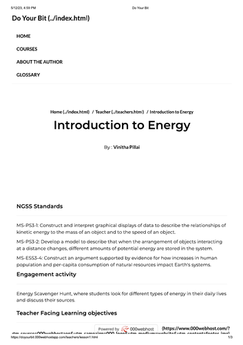 Do Your Bit- Is a website with teacher and student resources for ...