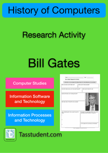 Bill Gates Biography Activity | Teaching Resources