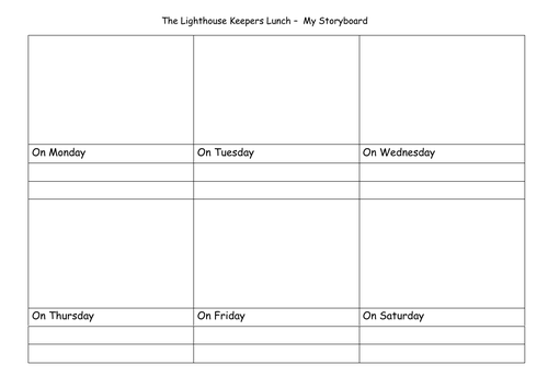 THE LIGHTHOUSE KEEPER'S LUNCH STORY RESOURCES WORKSHEETS EYFS KS1 ...