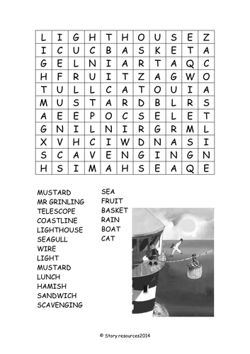THE LIGHTHOUSE KEEPER'S LUNCH STORY RESOURCES WORKSHEETS EYFS KS1 ...