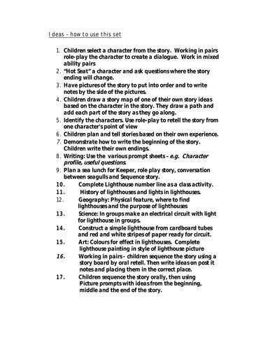 THE LIGHTHOUSE KEEPER'S LUNCH STORY RESOURCES WORKSHEETS EYFS KS1 ...