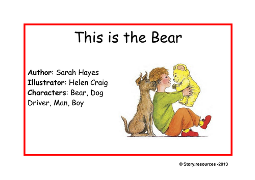THIS IS THE BEAR STORY RESOURCES RECYCLING SET EYFS KS1 LITERACY ...