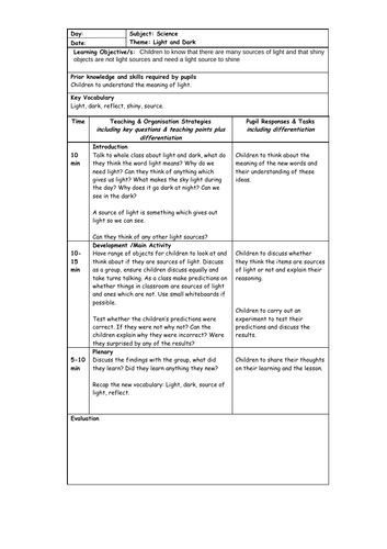 LIGHT AND DARK TOPIC AUTUMN RESOURCES EYFS KS1 | Teaching Resources