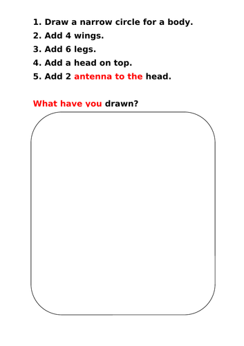 Minibeast read and draw | Teaching Resources