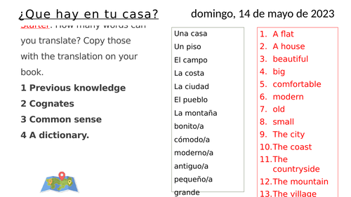 Mi casa (Introduction lesson to Viva 2: Module 5) | Teaching Resources