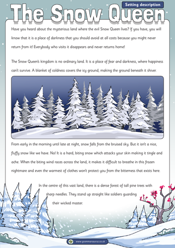 The Snow Queen setting description | Teaching Resources