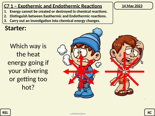 KS4 GCSE Chemistry AQA C7 1 Exothermic and endothermic reactions PPT ...