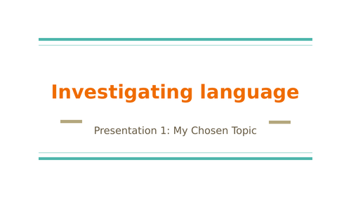 Language Investigation support documents | Teaching Resources