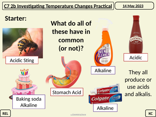 KS4 GCSE Chemistry AQA C7 2b Investigating Temperature Changes ...