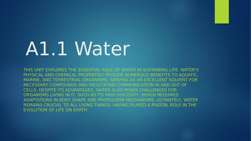 IB Biology A1.1 | Teaching Resources