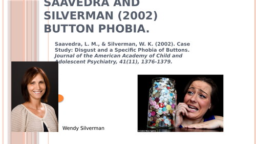 Saavedra & Silverman (Button Phobia) | Teaching Resources