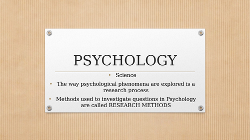 Research Methods (Psychology AS+A Level ) | Teaching Resources
