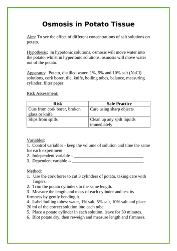 Osmosis - GCSE Biology | Teaching Resources