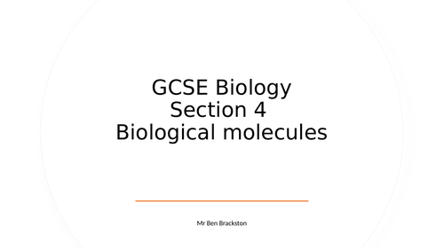 Biological molecule - GCSE Biology | Teaching Resources
