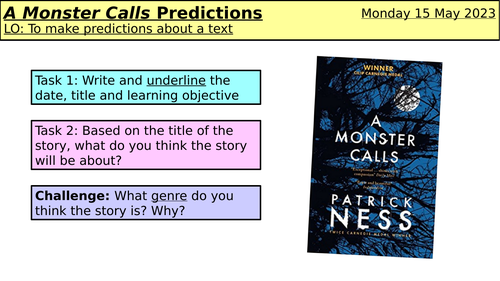SCHEME OF WORK: A Monster Calls by Patrick Ness (24 lessons) | Teaching ...