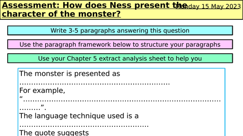 SCHEME OF WORK: A Monster Calls by Patrick Ness (24 lessons) | Teaching ...