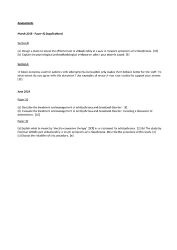 Schizophrenia - A Level Psychology - Abnormal/clinical Psychology ...