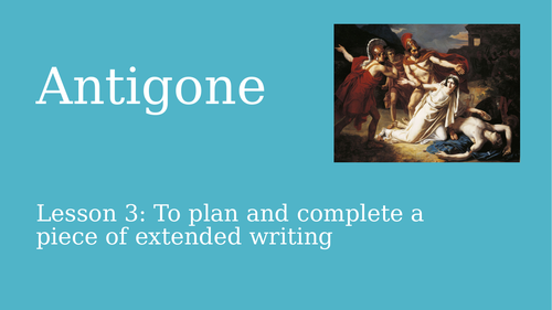 Antigone - KS3 SOW | Teaching Resources